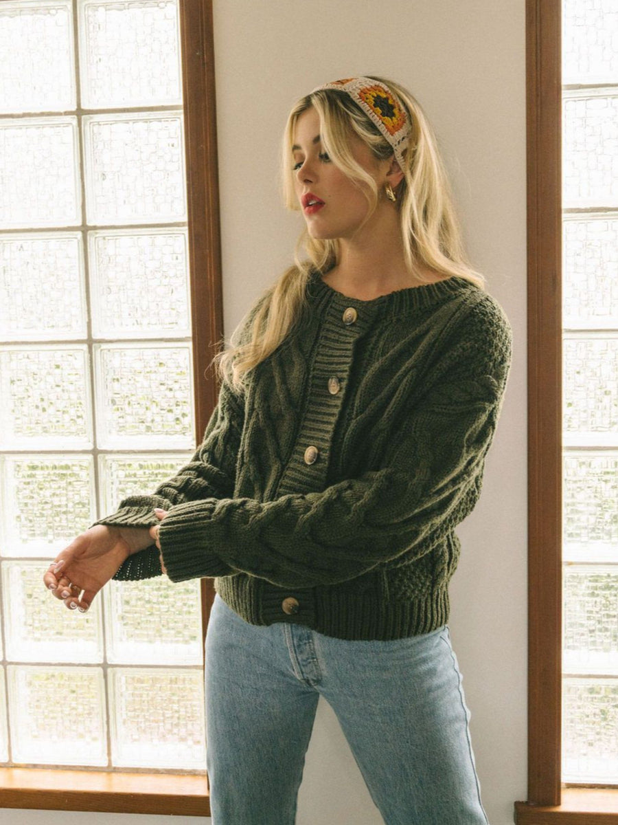 JACKSON ROWE Shelly Cable Knit Cardi – Brio Boutique
